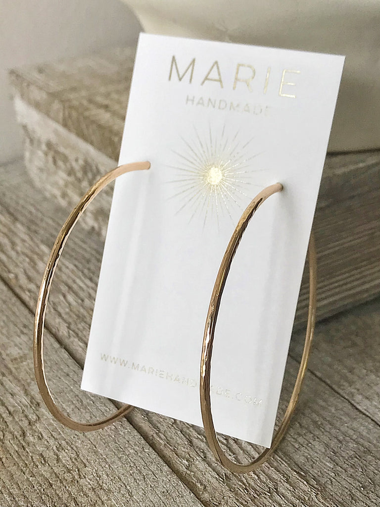 Hammered Hoops – Marie Handmade