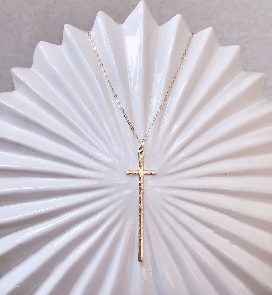 Solid Cross Necklace – Marie Handmade